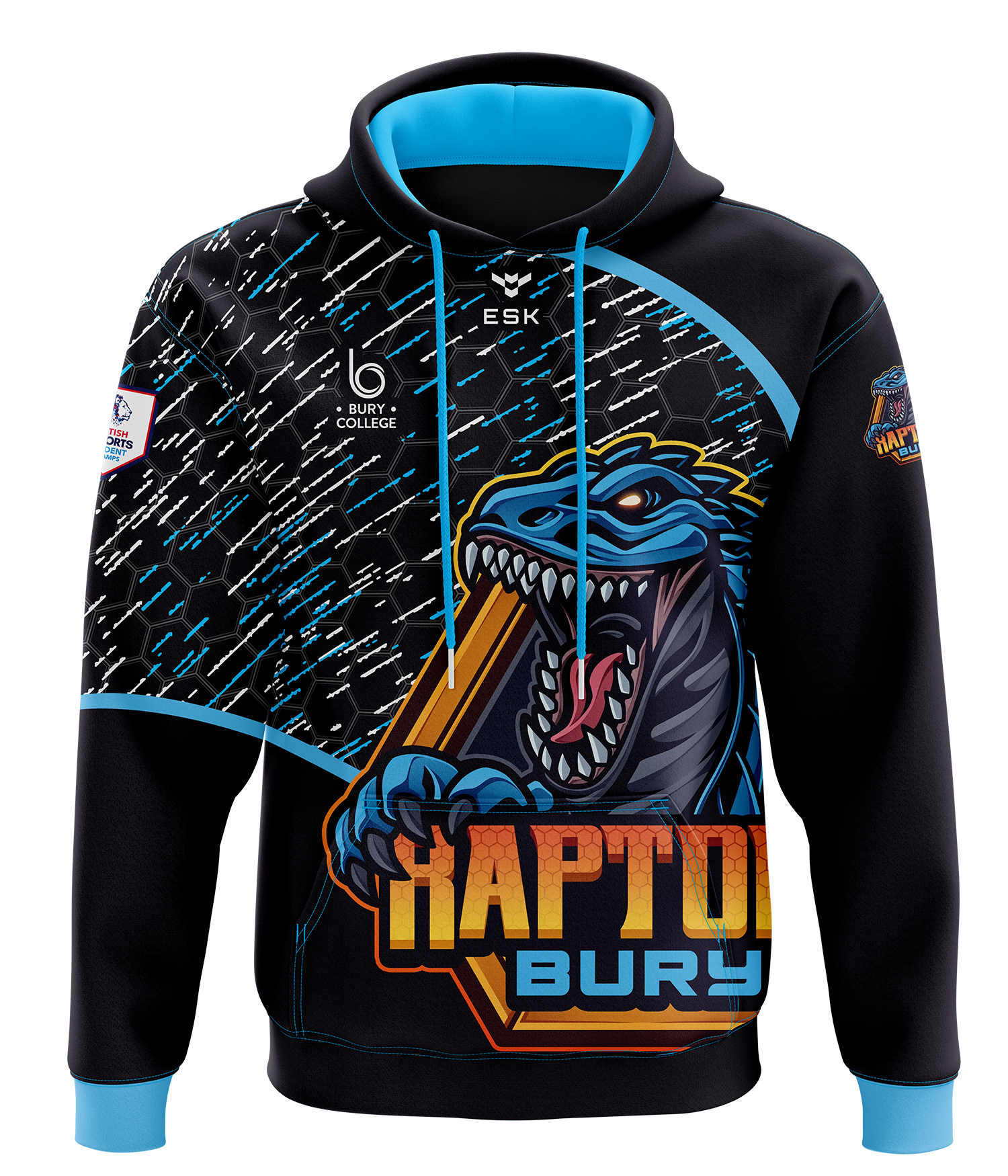 Bury Raptors Blue Esports Zip Hoodie – ESK